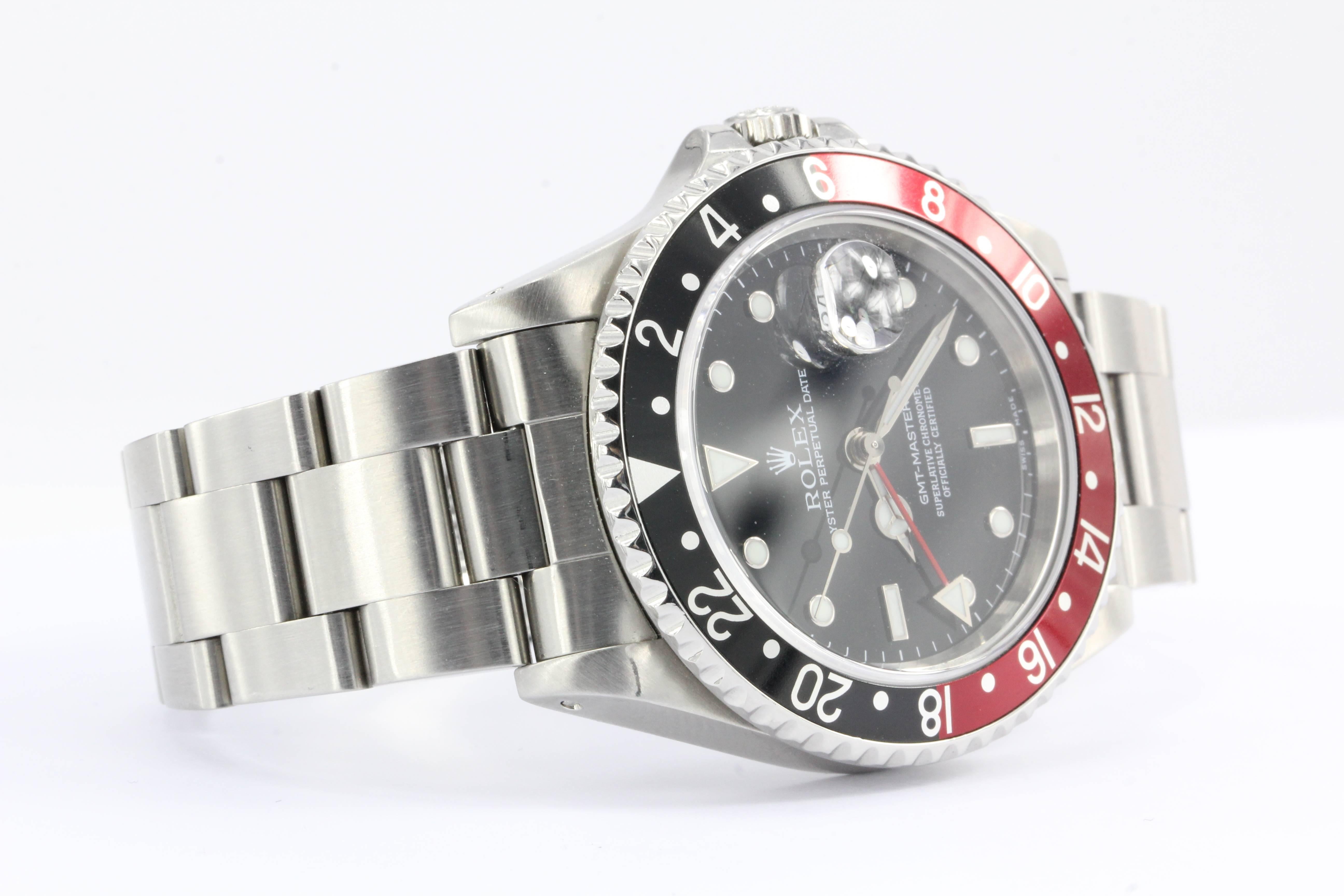 Rolex Stainless Steel GMT Master II Red Black Coca Cola automatic ...
