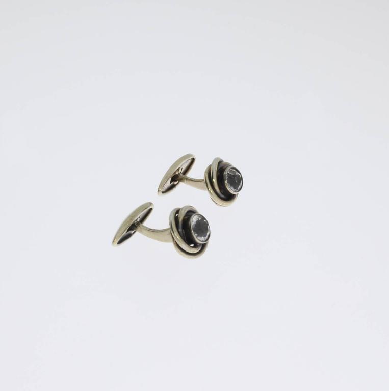 Russian Rock Crystal Silver Cufflinks For Sale (Free Shipping) at ...