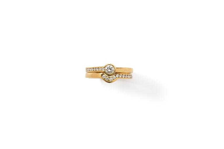 Twin Diamond Gold Rings For Sale at 1stDibs | twin rings gold, twins ...