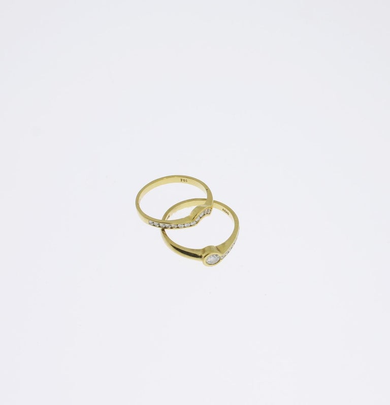 Twin Diamond Gold Rings For Sale at 1stDibs | twin rings gold, twins ...