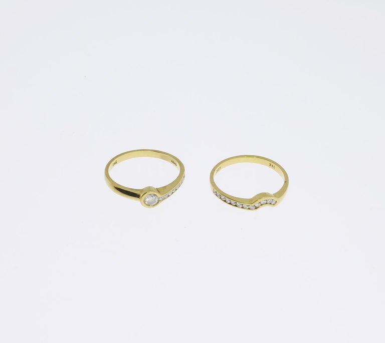 Twin Diamond Gold Rings For Sale at 1stDibs | twin rings gold, twins ...
