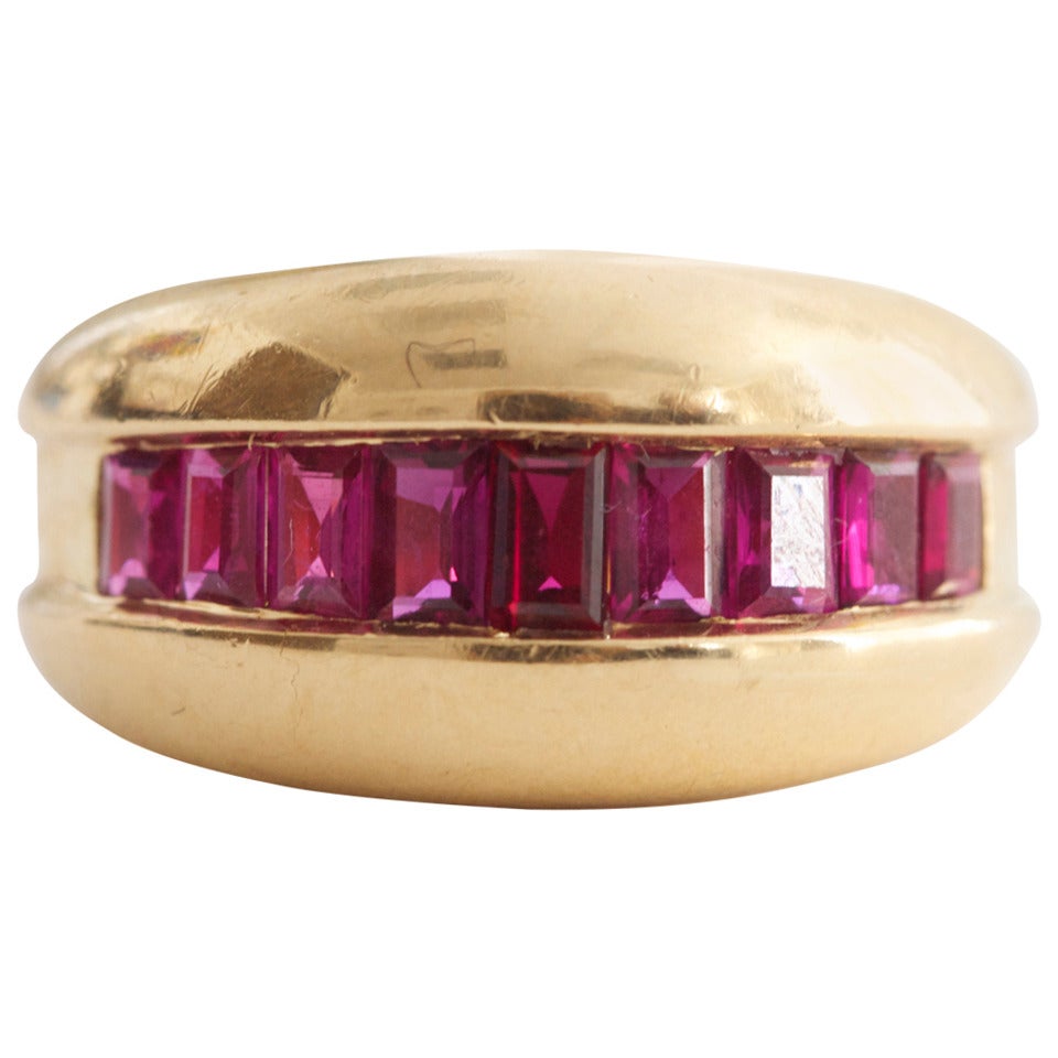 Cartier Ruby Gold Ring at 1stDibs