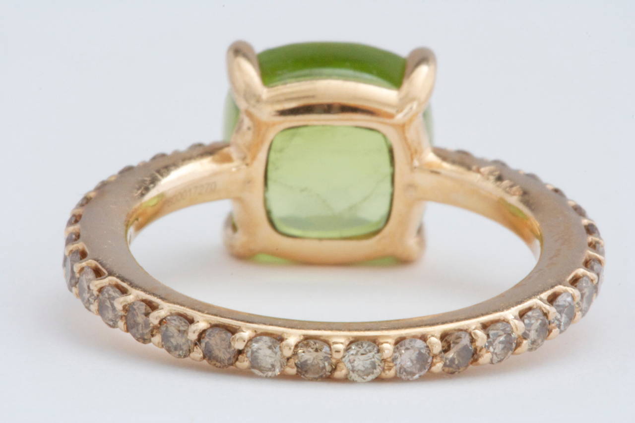 Pomellato Baby Peridot Diamond Gold Ring at 1stDibs | pomellato baby ring
