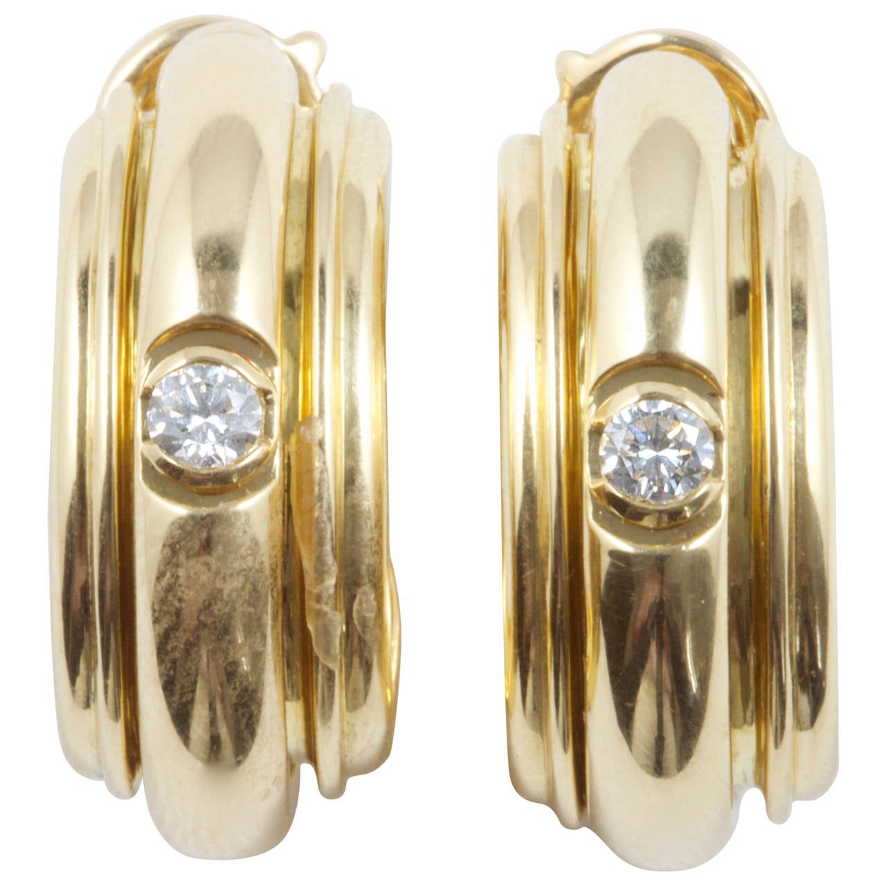 Piaget Diamond Gold Earrings at 1stDibs