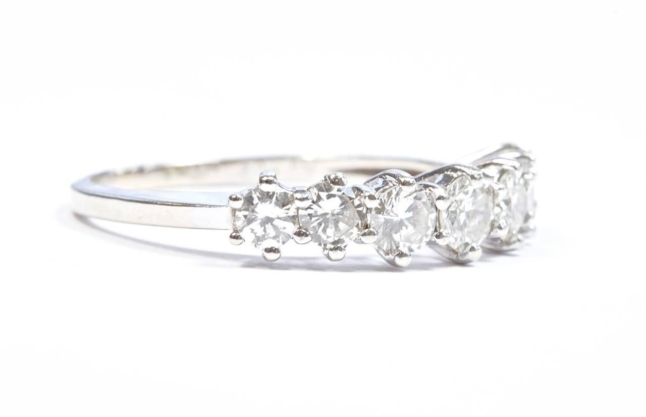 Seven Diamond Gold Ring For Sale at 1stdibs