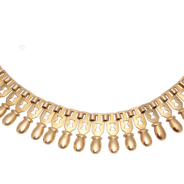 French Antique Rose Gold Necklace at 1stDibs