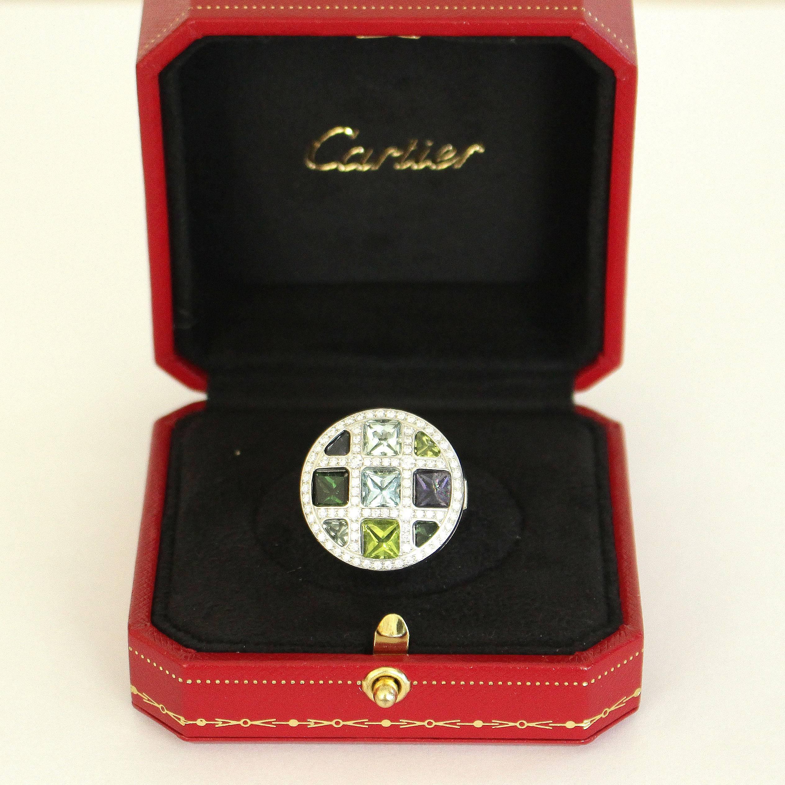 Cartier Colorful Pasha Diamond Gold Ring For Sale at 1stDibs | cartier ...