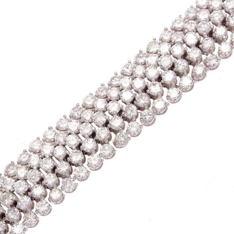 Approximately 24 Carat Diamond Gold Bracelet at 1stDibs | 24 carat ...