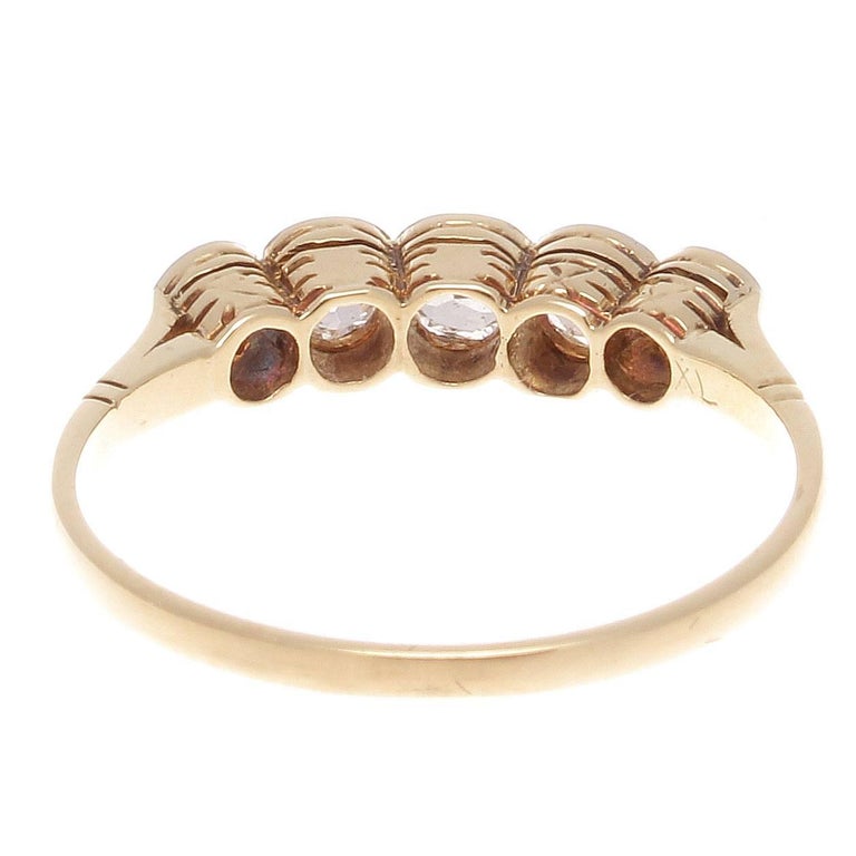 Five-Stone Diamond Gold Ring at 1stDibs