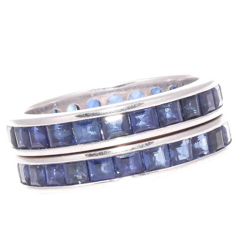Sapphire Gold Eternity Band at 1stDibs