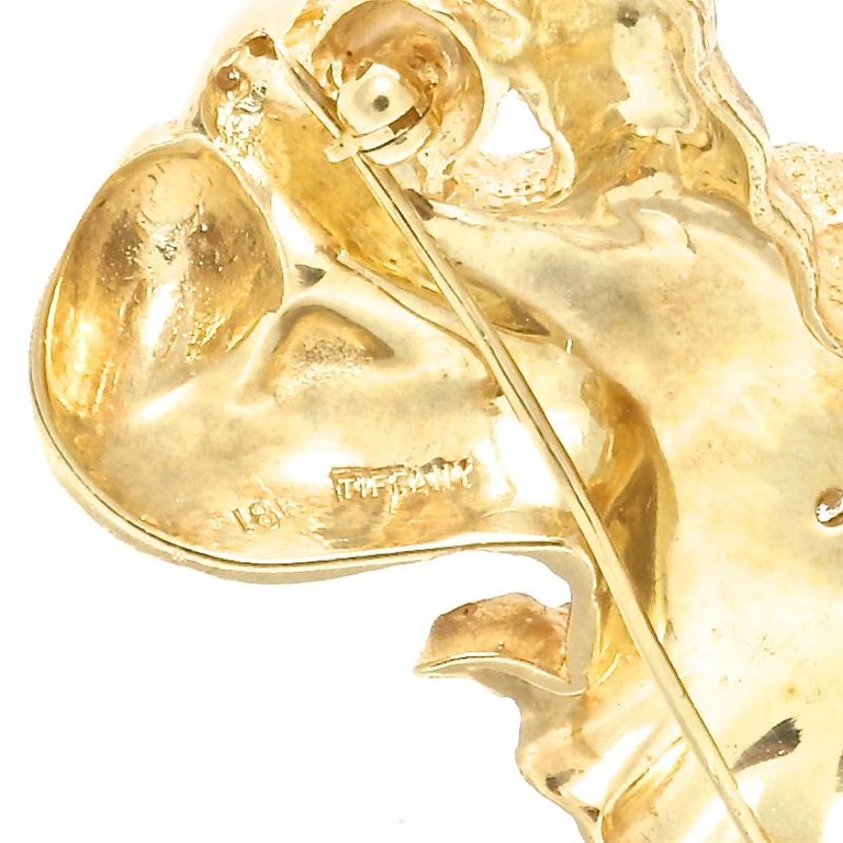 Tiffany and Co. Diamond Gold Elephant Pendant at 1stDibs | gold ...