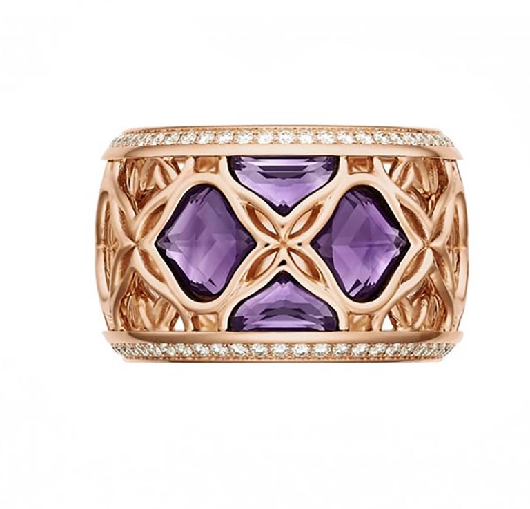 Chopard Imperiale Rose Gold Lace Ring at 1stDibs | chopard imperiale ring