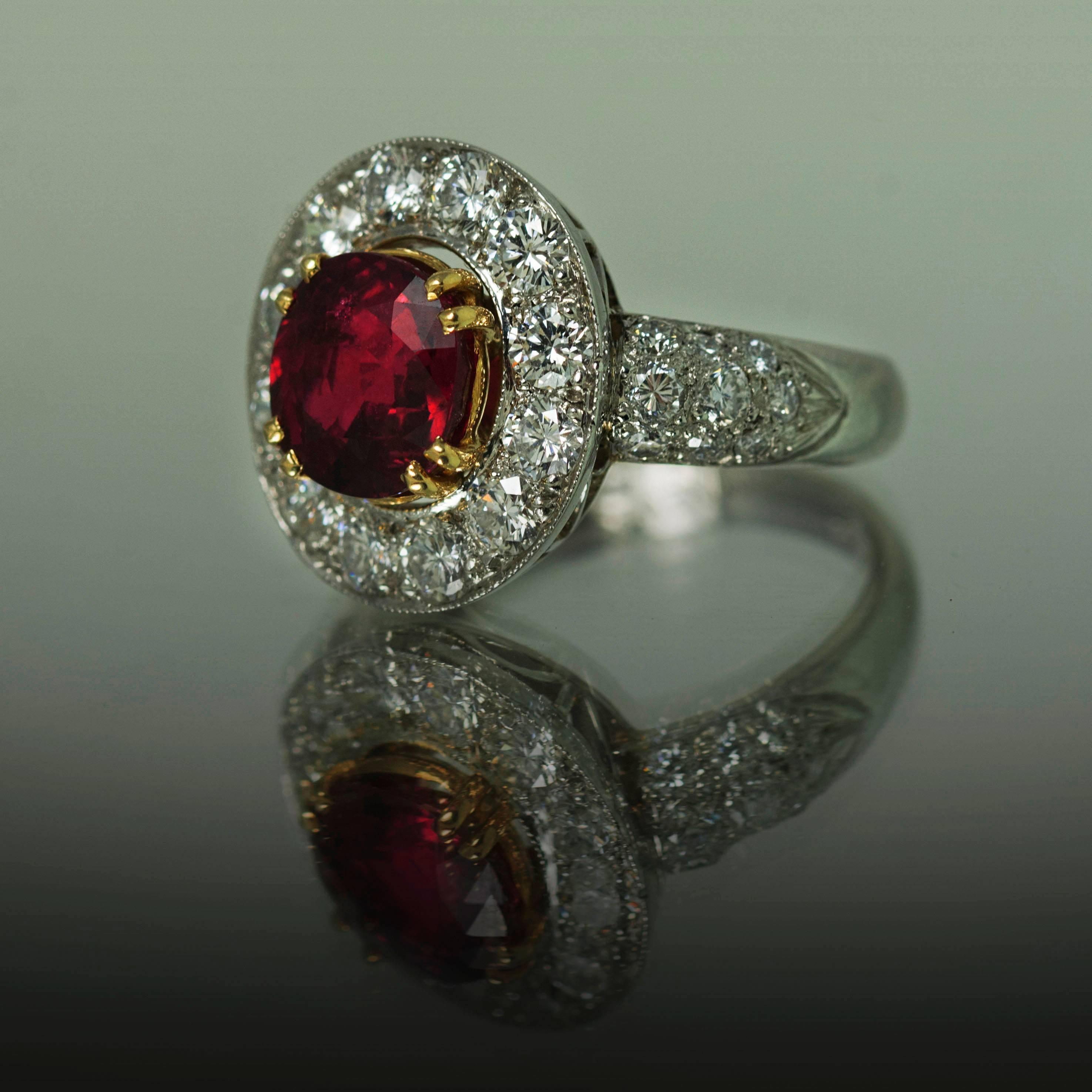 Ruby Platinum Ring For Sale at 1stDibs | platinum ruby rings