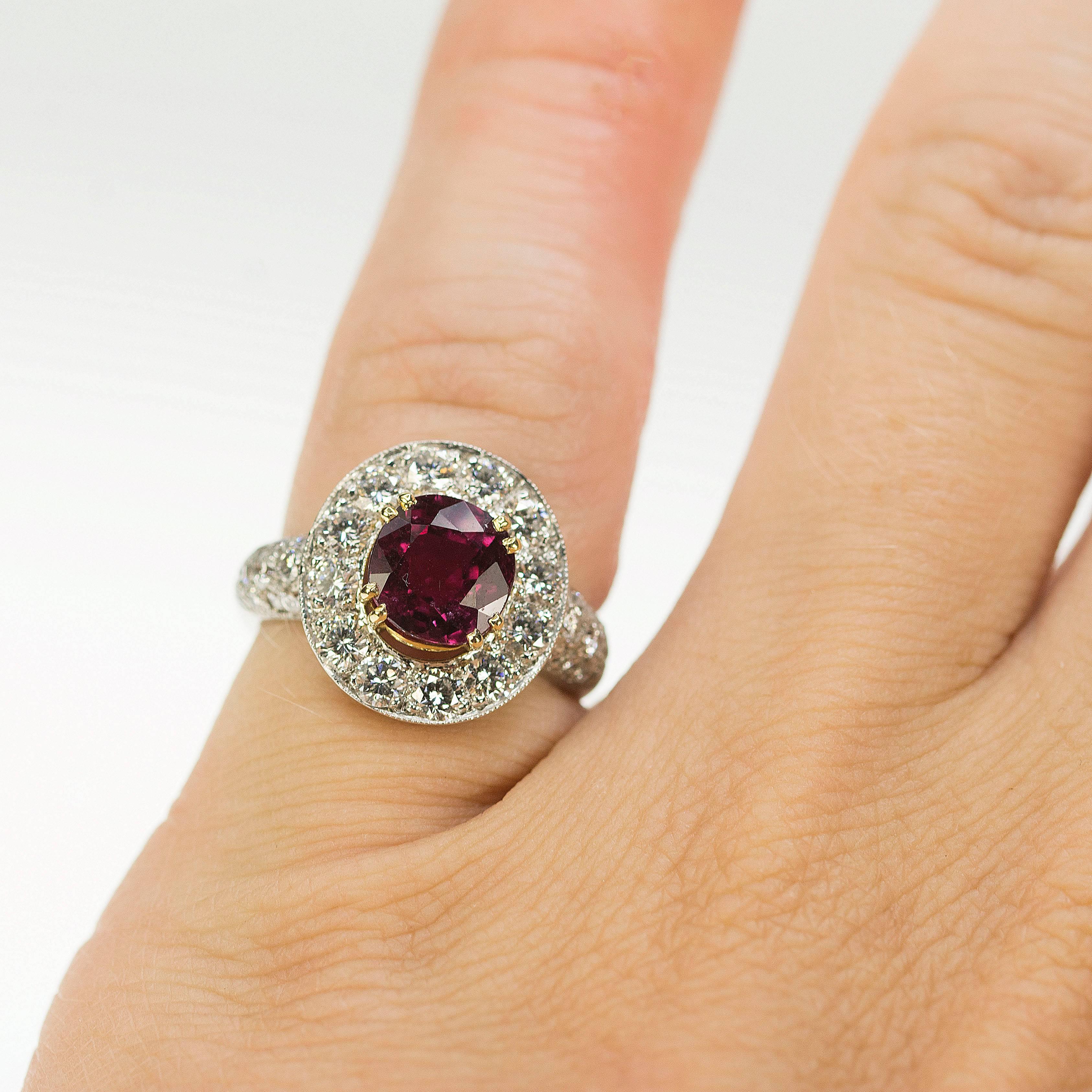 Ruby Platinum Ring For Sale at 1stDibs | platinum ruby rings