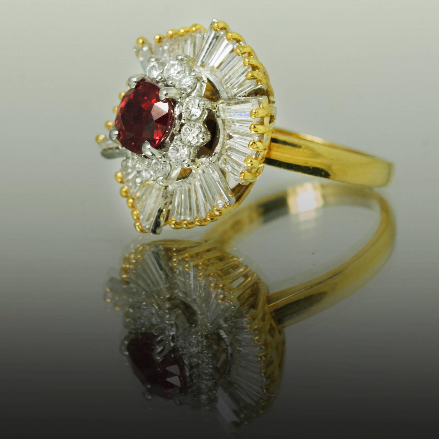 Ruby Diamond Gold Ring For Sale at 1stdibs