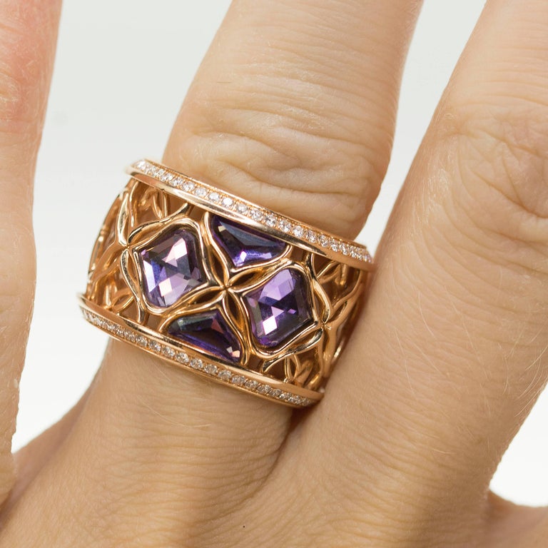 Chopard Imperiale Rose Gold Lace Ring at 1stDibs | chopard imperiale ring