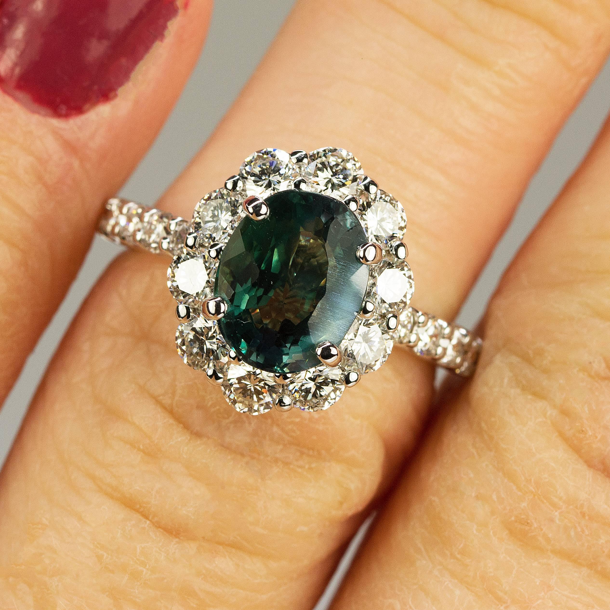 Spectacular 2.93 Carat GIA Certified Alexandrite Diamond Gold Ring at ...