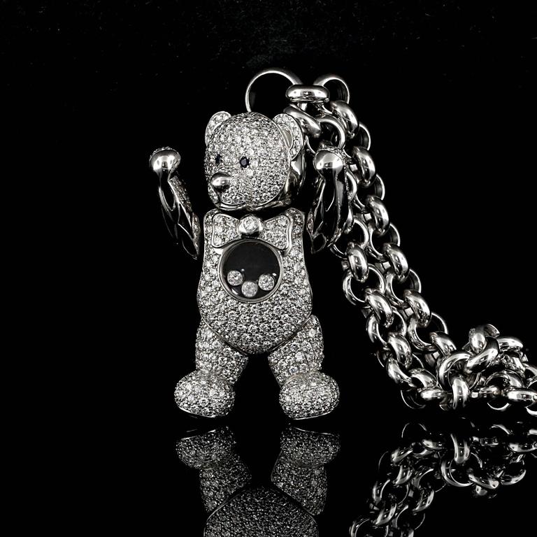 Chopard Sapphire Diamond Gold Dancing Bear Necklace at 1stDibs ...