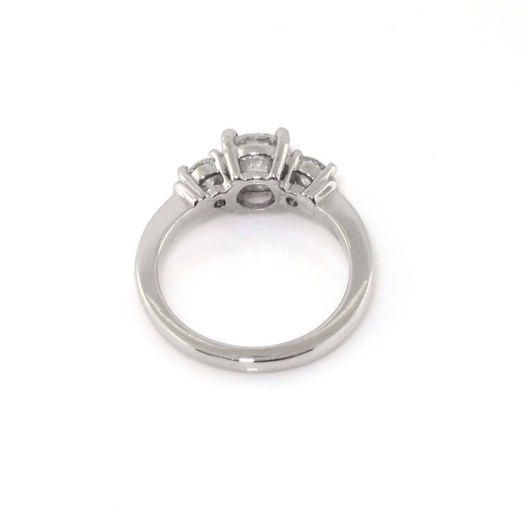 Three-Stone Platinum Diamond Engagement Ring. Approx 1.25ct total ...