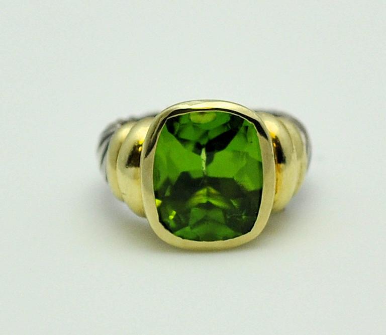 David Yurman Noblesse Gold, Sterling, Peridot Ring at 1stDibs | david ...