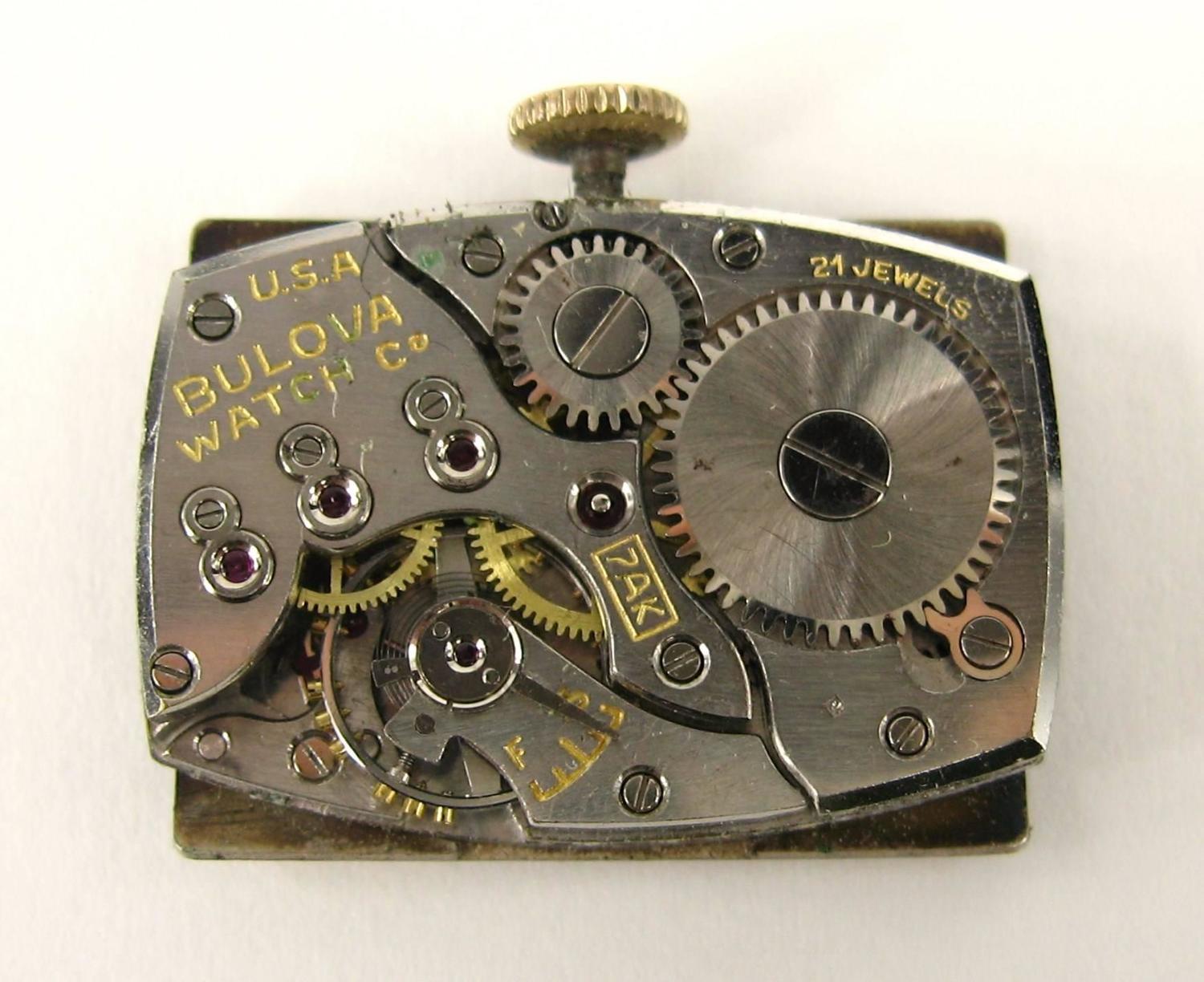 1940s Vintage Gold Bulova Tank Watch For Sale at 1stdibs