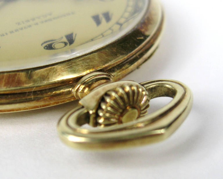 Agassiz 14 Karat Yellow Gold Open Face Pocket Watch For Sale at 1stDibs ...