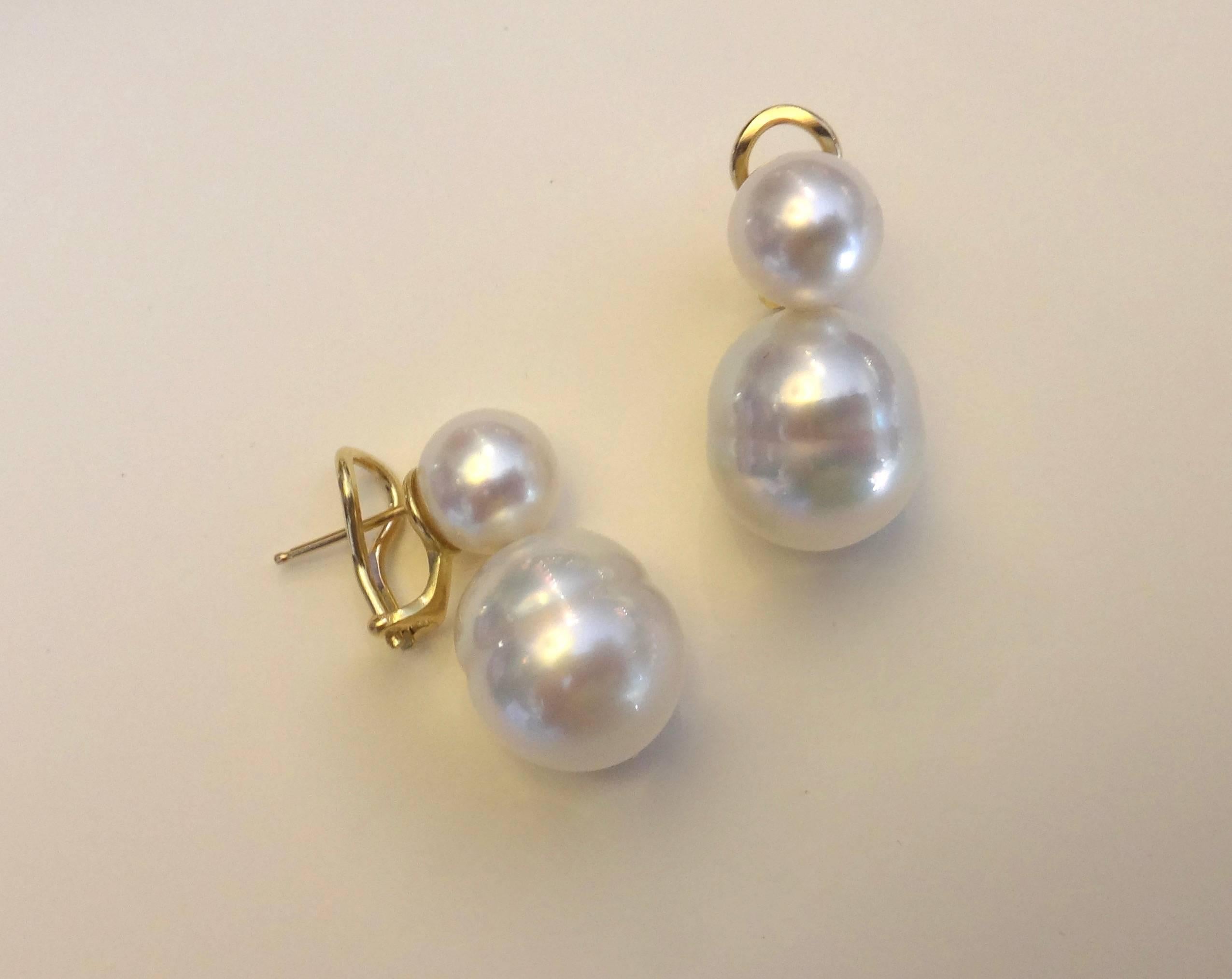 Michael Kneebone Baroque Round Paspaley South Seas Pearl Earrings at ...