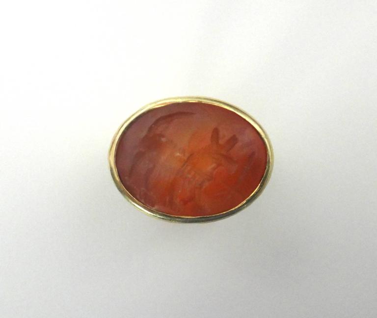 Michael Kneebone Ancient Persian Intaglio Carnelian Textured Ring at ...