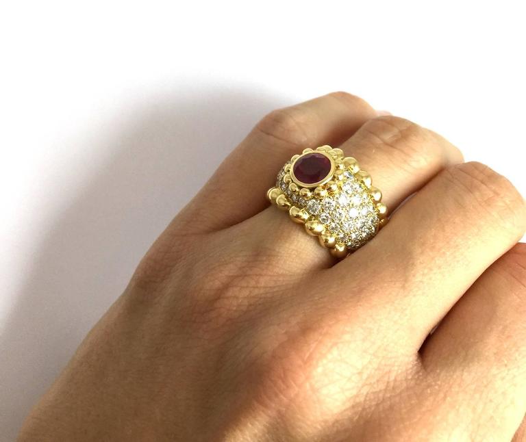 Chanel Ruby Diamond Gold Ring at 1stDibs | chanel ruby ring