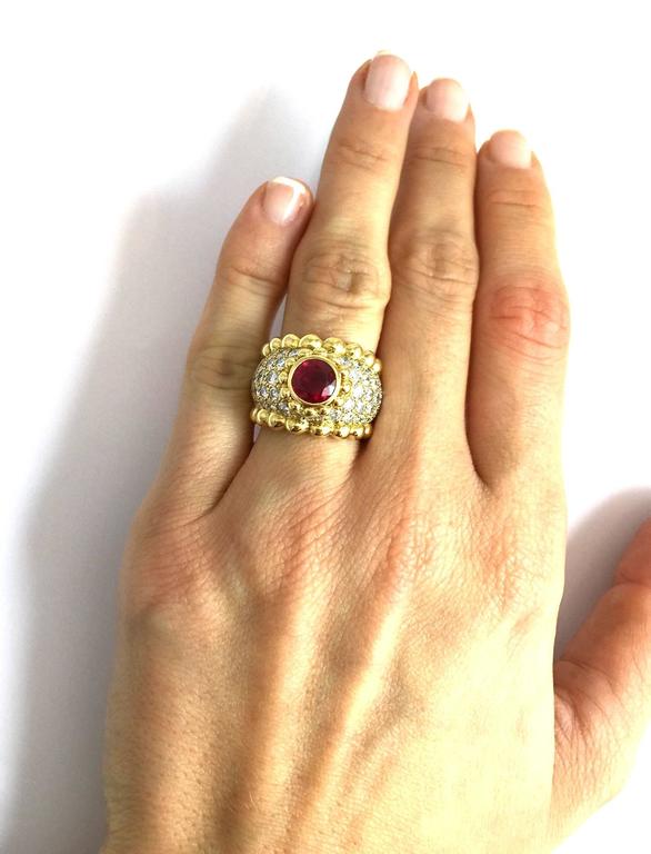 Chanel Ruby Diamond Gold Ring at 1stDibs | chanel ruby ring