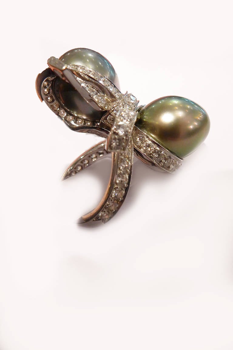 Christian Dior Caprice Collection Superb Tahitian Pearl Diamond Ring at ...