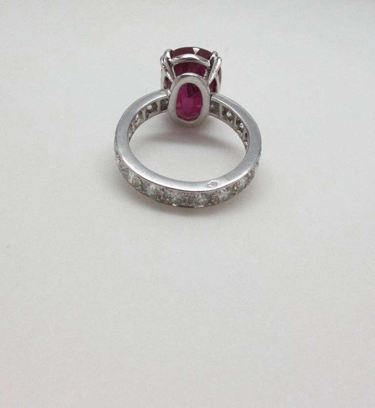 7.19 Carat Ruby Diamond Ring at 1stDibs | 4 carat ruby ring