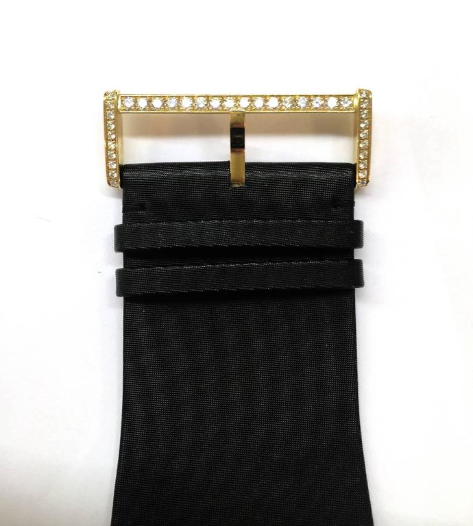 Cartier Yellow Gold Diamond Diagonal Quartz Wristwatch at 1stDibs ...