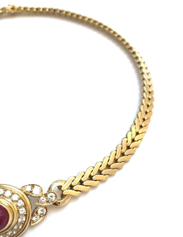 Cartier Ruby Diamond Gold Necklace at 1stDibs | cartier ruby necklace ...