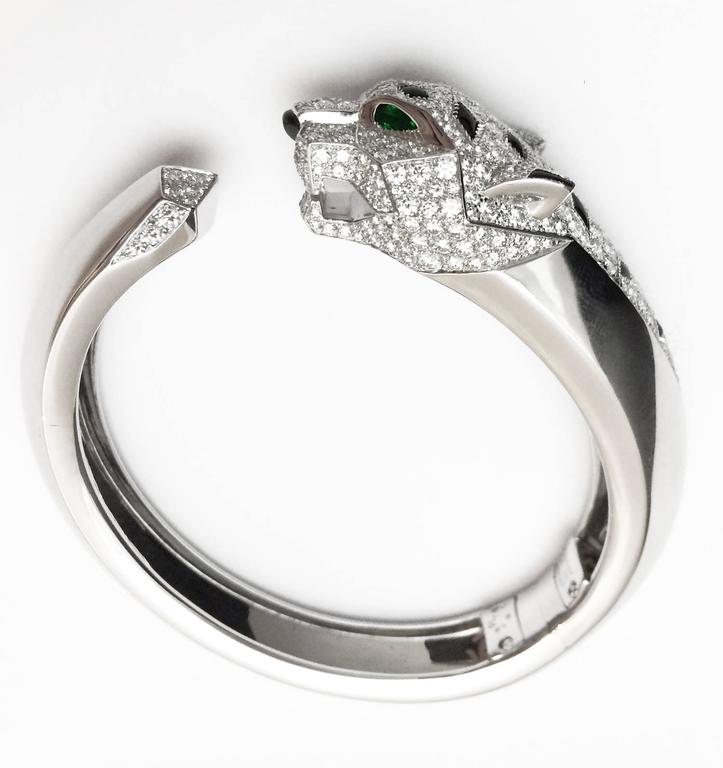Cartier Diamond Gold Panther Bangle Bracelet at 1stDibs | cartier ...