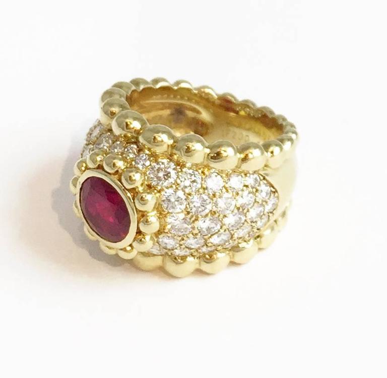 Chanel Ruby Diamond Gold Ring at 1stDibs | chanel ruby ring