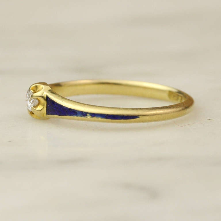 Regency Diamond, Guilloche, and Gold Ring For Sale at 1stDibs