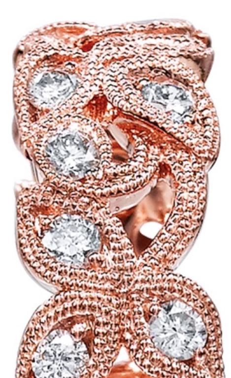 Neil Lane 14kt Rose Gold Leaves and Vines Diamond Band Ring Brand New ...