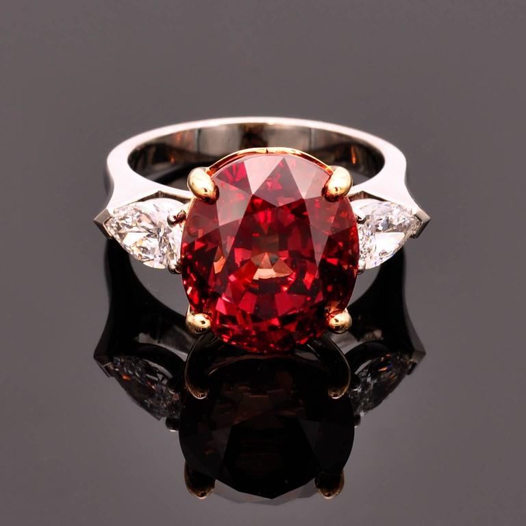 GIA Certified Color Change Garnet and Diamond Ring For Sale at 1stDibs ...