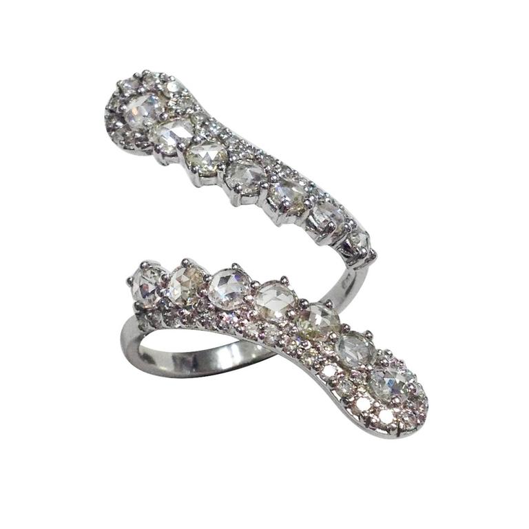 "Spiral" Diamond Ring For Sale at 1stDibs | spiral diamond rings