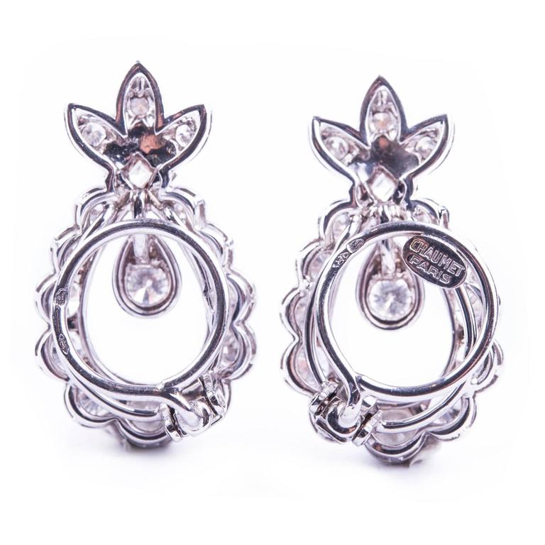 Chaumet Diamond Gold Dangle Earrings For Sale at 1stDibs | chaumet earrings