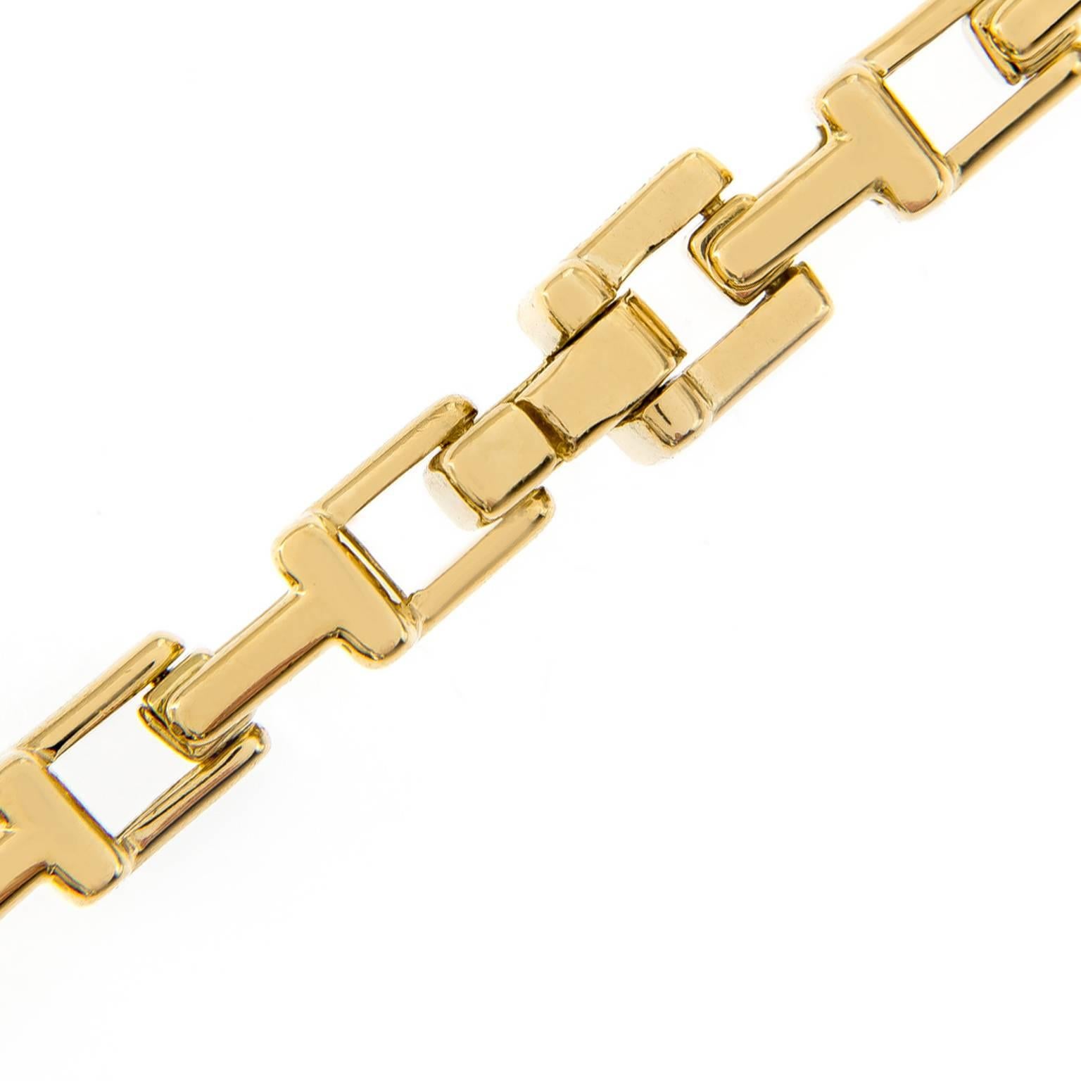 Tiffany and Co. T Chain Gold Necklace at 1stDibs