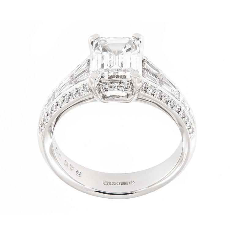 1.61 Carat Crisscut Diamond and Platinum Engagement Ring by Christopher ...