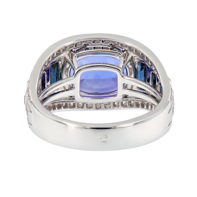 Suarez Tanzanite Sapphire Diamond Band Ring at 1stDibs | suarez ...
