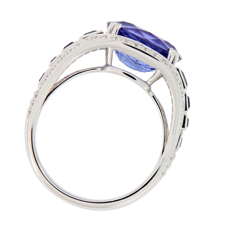 Suarez Tanzanite Sapphire Diamond Band Ring at 1stDibs | suarez ...