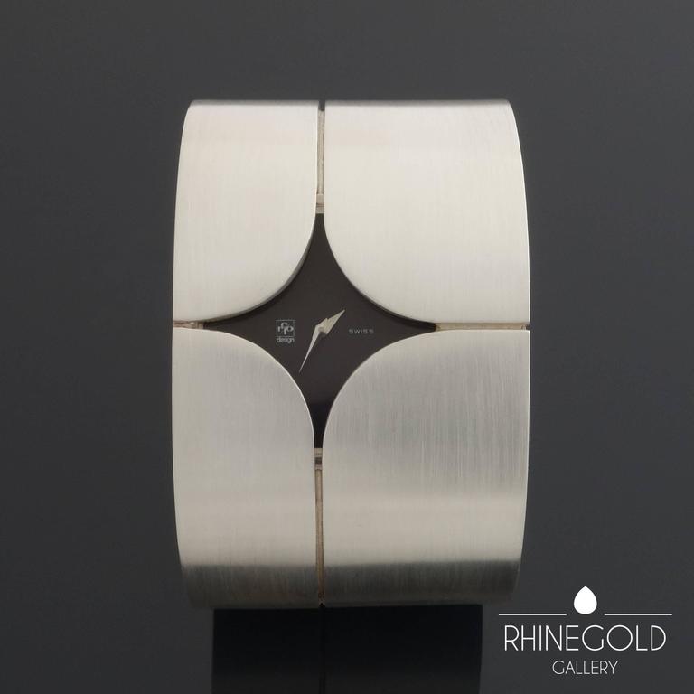 Relo Lady's Sterling Silver Bangle Manual Wind Wristwatch For Sale at ...