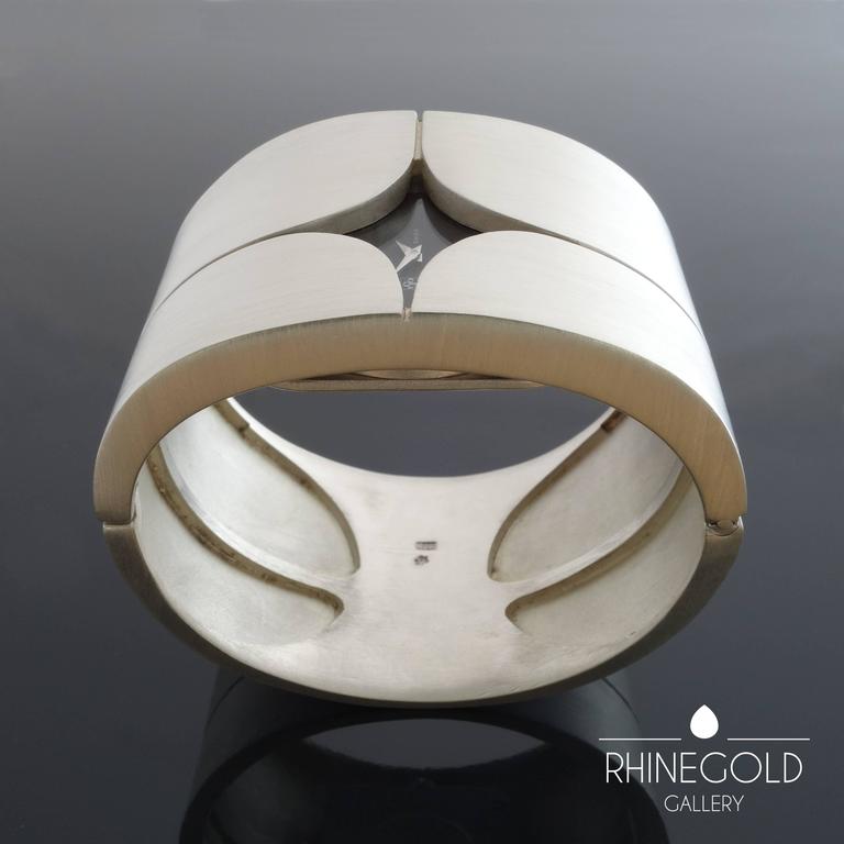 Relo Lady's Sterling Silver Bangle Manual Wind Wristwatch For Sale at ...