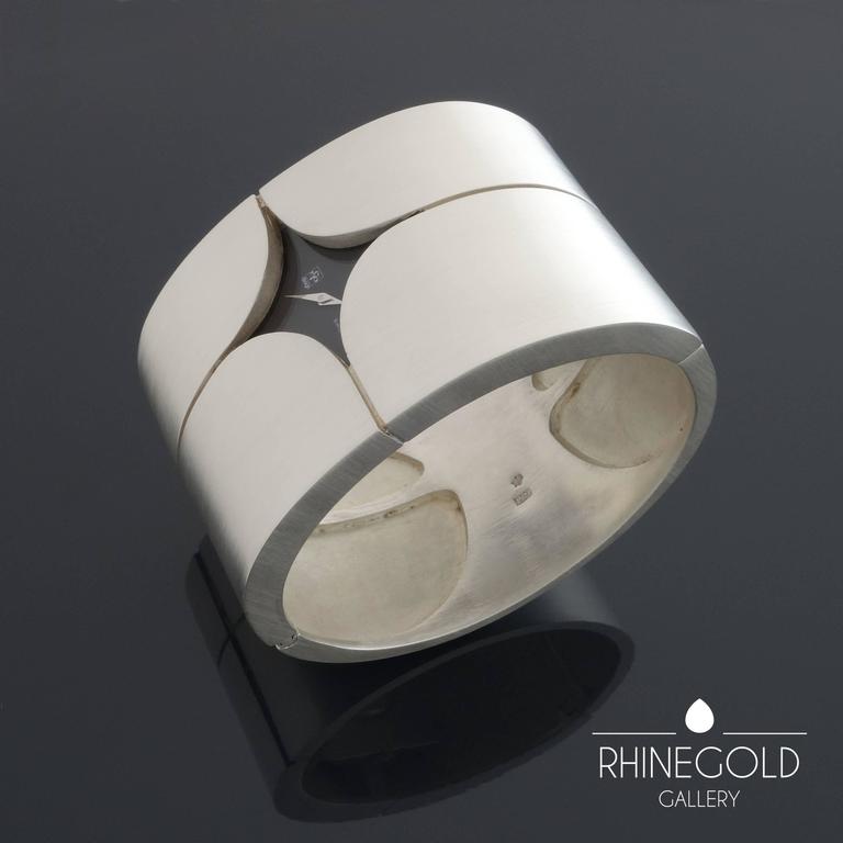 Relo Lady's Sterling Silver Bangle Manual Wind Wristwatch For Sale at ...