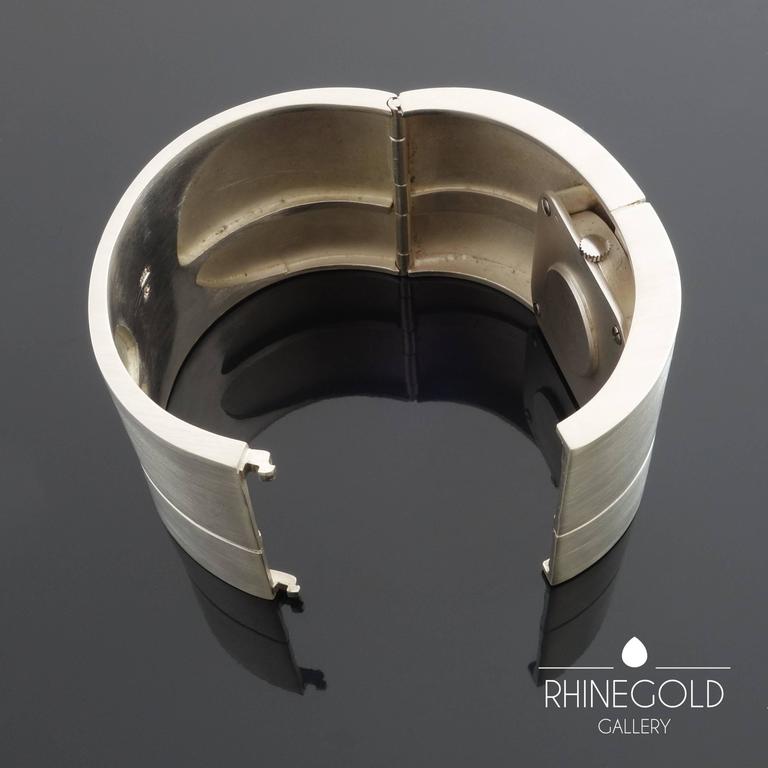 Relo Lady's Sterling Silver Bangle Manual Wind Wristwatch For Sale at ...