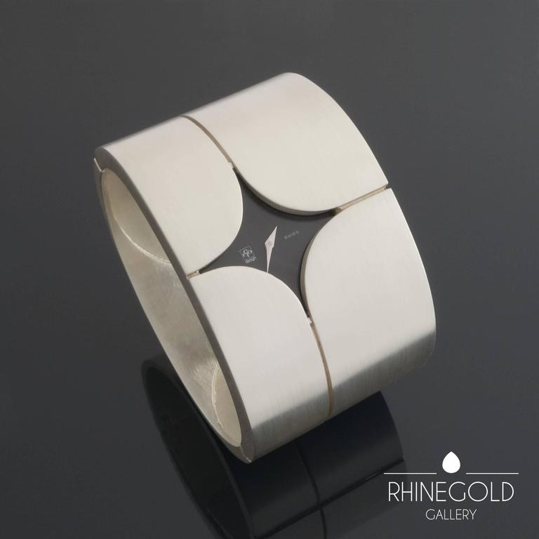 Relo Lady's Sterling Silver Bangle Manual Wind Wristwatch For Sale at ...